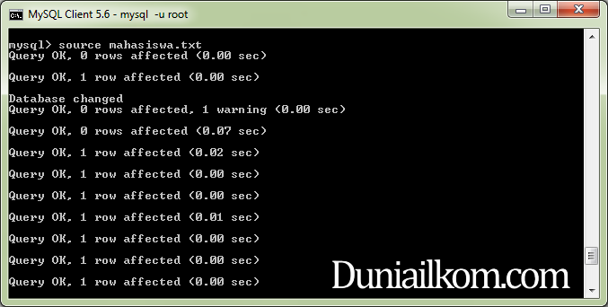 Cara Menjalankan Query MySQL dari File Teks | Duniailkom Cara Menjalankan Query MySQL dari File Teks | Duniailkom