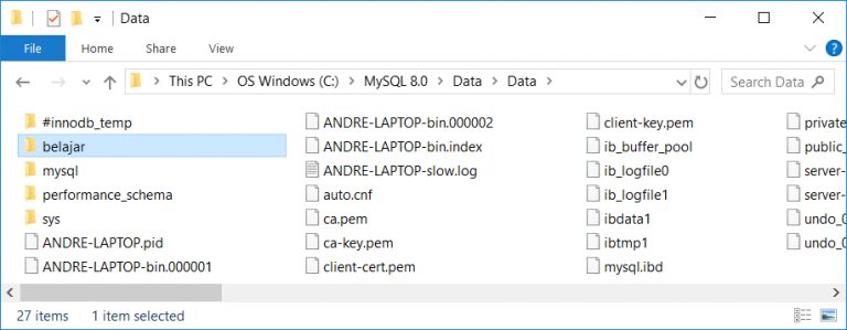 Tutorial Belajar MySQL: Folder Instalasi MySQL dan File my.ini | Duniailkom Tutorial Belajar MySQL: Folder Instalasi MySQL dan File my.ini | Duniailkom