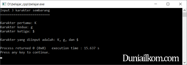 Cara Membuat Tipe Data Char Bahasa C++ | Duniailkom Cara Membuat Tipe Data Char Bahasa C++ | Duniailkom