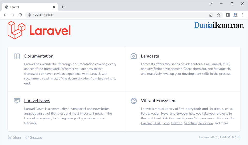 Tutorial Belajar Laravel Cara Menjalankan Laravel 9